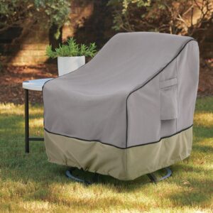 BRIVIC Patio Furniture Covers Waterproof for Chair, Outdoor Lawn Chair Covers Fits up to 29W x 30D x 36H inches(2Pack), Grey