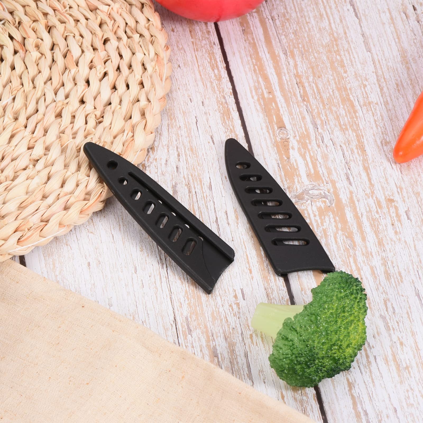 PATIKIL PP Safety Knife Cover Sleeves for 3.5" Paring Knife, 2 Pack Knives Edge Guard Blade Protector Universal Knife Sheath Portable for Kitchen, Black