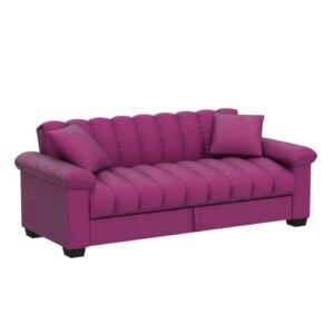 Legend Vansen Velvet Storage Convertible Sofa Bed Sleeper Couch Sofabed, Violet