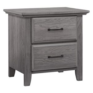 soho baby chandler premium 2-drawer nightstand, graphite gray