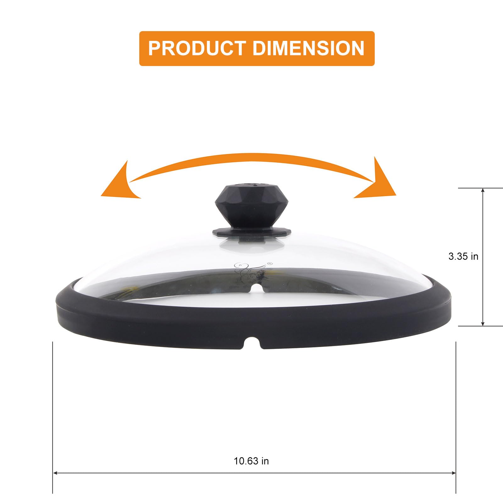 Glass Microwave Cover for Food Large Microwave Food Cover Splatter With Easy Grip Handle Anti-Splatter Lid With Enlarge Perforated Steam Vents Dishwasher Safe Keeps Microwave Oven Clean