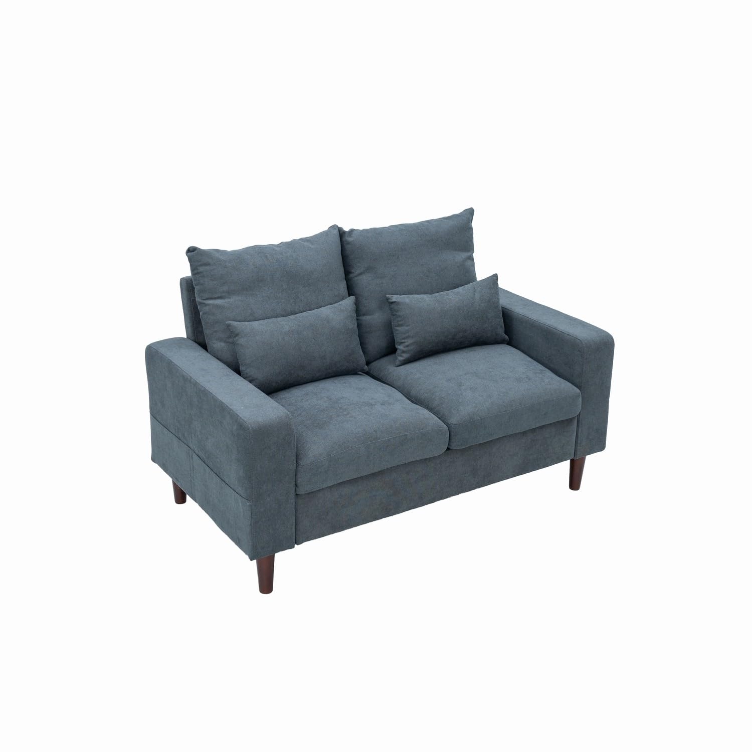 Panana 2 Seater Sofa 2 Seat Loveseat Compact Loveseat Couch Living Room Furniture with Armrest, Grey 2 Seater