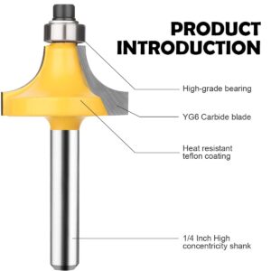 UTRUSTTO Router Bits 25 Pieces, 1/4 Inch Shank Tungsten Carbide Router Bit Set, for Professional and Beginners Carpenter