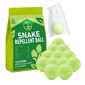 lousye 12 pack snake repellent for yard powerful, snake away repellent for outdoors, moth balls for snakes, pet safe snake be gone for lawn garden camping fishing home to repels snakes and other pests