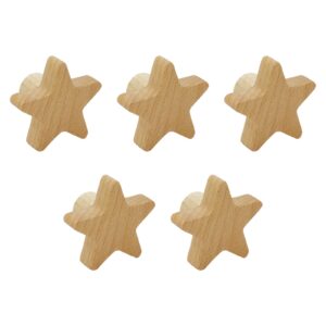 tsnamay 5pcs stars wooden wall hat peg,wood coat hooks for hanging hats,caps,bags (5 x stars)