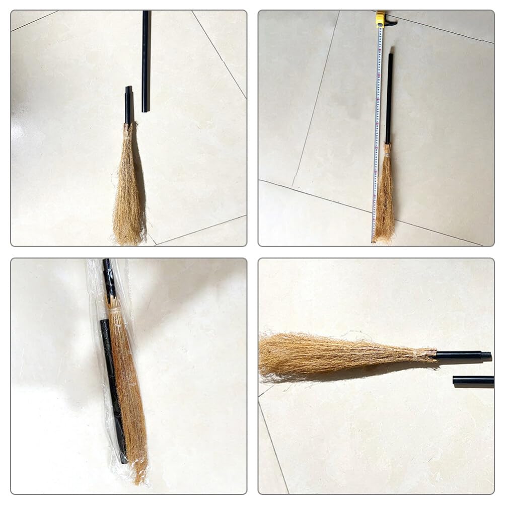 NUOBESTY Masquerade Witch Broom Wizard Broomstick Broom Prop Home Accessories Decor Toy Witch Broom Halloween Cosplay Accessories Broom Ornament Decor for Home Dreses Wooden Household