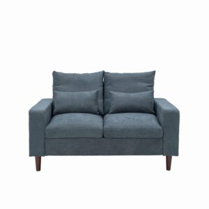 panana 2 seater sofa 2 seat loveseat compact loveseat couch living room furniture with armrest, grey 2 seater