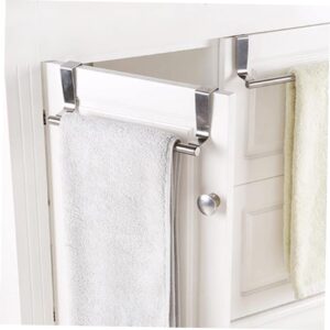 CHILDWEET 2 Pcs Towel Hanger Towel Hanging Rack Stainless Steel Rack Door Organizer Bar Organizer