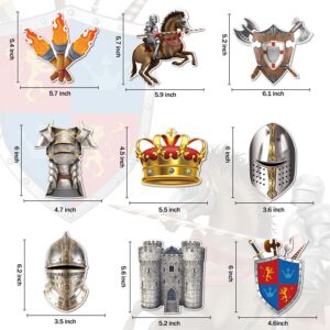 Medieval Decorations,Medieval Knight Birthday Decorations, Medieval Hanging Swirls, Knight Crown Stone Wall Medieval Party Decorations Spiral Renaissance Castle Decorations