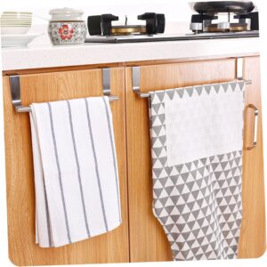 CHILDWEET 2 Pcs Towel Hanger Towel Hanging Rack Stainless Steel Rack Door Organizer Bar Organizer