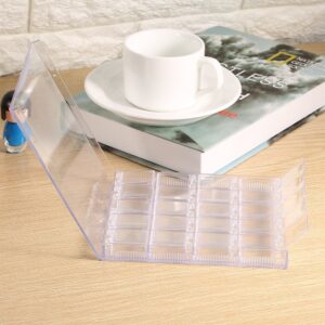 20 Grids Clear Plastic Organizer Box Rhinestone Beads Container Case for Nail Art Decorations DIY Crafts Making Jewelry