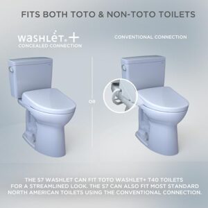 TOTO SW4726AT40#01 WASHLET+ Electronic Bidet Toilet Seat, Elongated, Cotton White