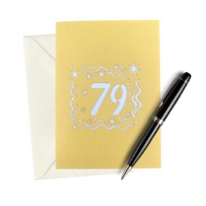 ALPHAK Happy 79th Birthday 3D Pop Up Card, Birthday 3D Greeting Card, 79th Birthday Gifts