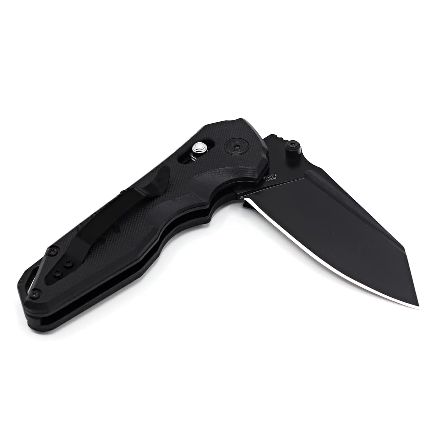 EMHTiii Pocket Folding Knife for Men: 3.93" Stainless Steel All Black Blade, Axis Lock, G10 Scales with Clip, EDC Knives Great for Outdoor, Camping, Hiking, EMH01N