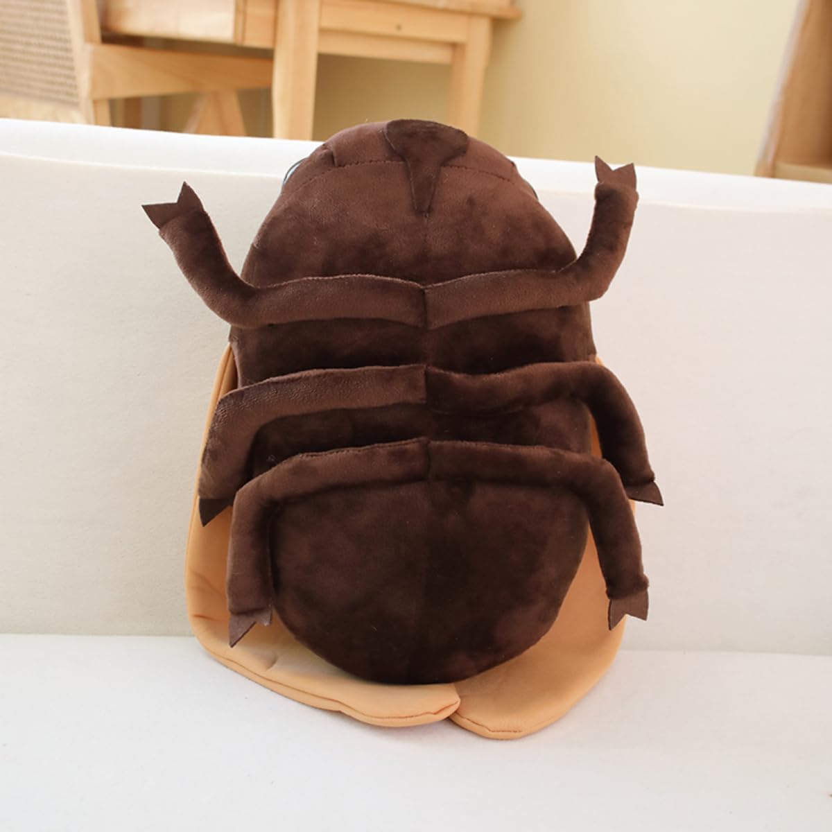 pangcangshu New Likelike Insect Plush Toys Cicada Stuffed Soft Animals Pillow Back Cushion Insect Doll Kids Toys Girls Boys Easter, Thanksgiving, Christmas, New Year's Gifts(Brown,48cm/18.9 inch)