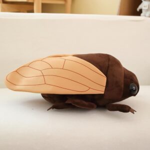 pangcangshu New Likelike Insect Plush Toys Cicada Stuffed Soft Animals Pillow Back Cushion Insect Doll Kids Toys Girls Boys Easter, Thanksgiving, Christmas, New Year's Gifts(Brown,48cm/18.9 inch)