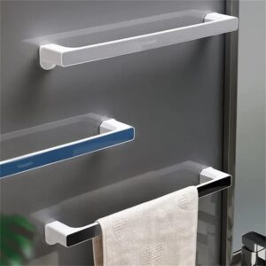 Self Adhesive Multi Purpose Towel Holder Bath Towel Rack Shelf Towel Bar Kitchen Accessories (D 46.3 * 6.5 * 2.8cm)