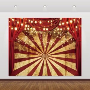 10x8ft circus backdrop carnival theme party red curtain background baby shower birthday party potrait banner photo booth cake table decorations