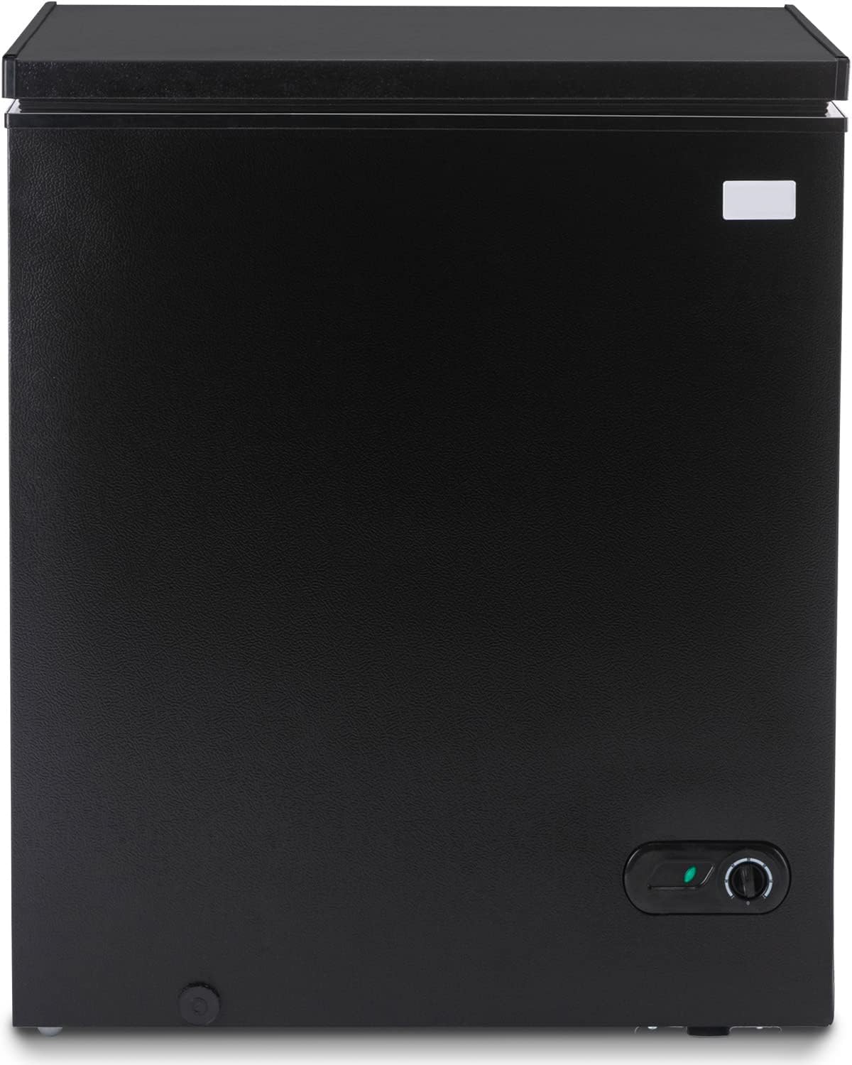 Muhub 5.0 Cu.Ft Chest Freezer,Deep Freezer with Removable Basket,Compact Freezer with Top Open Door, Adjustable Temperature, Low noise，Suitable for Kitchen Dorm Garage and Shed，Black