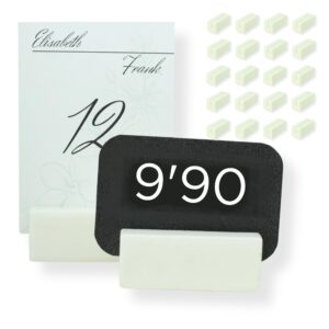 SET OF 20 UNITS - Ceramic Price & Card Holder. Ideal for Shops, Bakeries, Jewelry Stores & Weddings/Events. Elegance and Durability