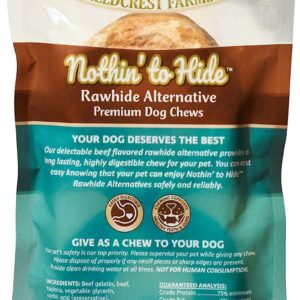 Fieldcrest Farms Nothing to Hide Natural Rawhide Alternative Beef Bagels for Dogs - 3 Pack (6 Total Bagels) Premium Easily Digestible Chews Great for Dental Health Magnet