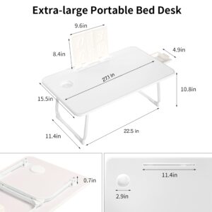 [28' x 16'] Extra Large Foldable Laptop Table for Bed, Floor Desk - Great for Eating, Study, Computer Use & Writing (Pink)