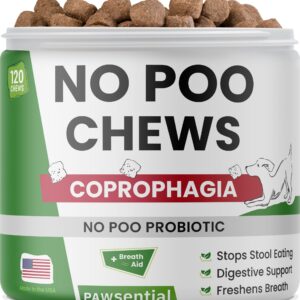 Pawsential Good Poop for Dogs - Anal Gland Support + Stool Solidifier Fiber Supplement - Digestive Support - Stool Quality and Consistency - 100ct