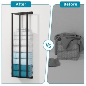 Susswiff Towel Racks for Bathroom, Towel Storage Wall Mounted, Rolled or Folded Towel Holder with 3 Bars, Sturdy and Large Capacity, Matte Black, Suitable for Bathe Towels and Hand Towels (matt black)