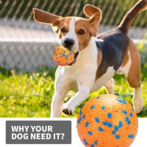 EVERDAZZ Tennis Ball Dog Toys for Aggressive Chewers: Teething Chew Toys - Water Toy Fetch Balls for Large Medium Small Dog and Puppy (2 Balls)