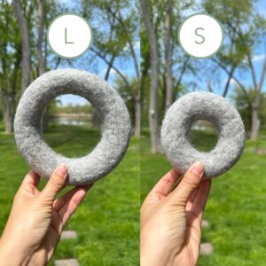 Creature ECO Organic Wool Ring Dog Toys for Moderate Chewers - Eco-Friendly Puppy Toys for Interactive Play - Natural Non Toxic Fetch Toy, Safe for Your Pet & The Planet - 1 Pack