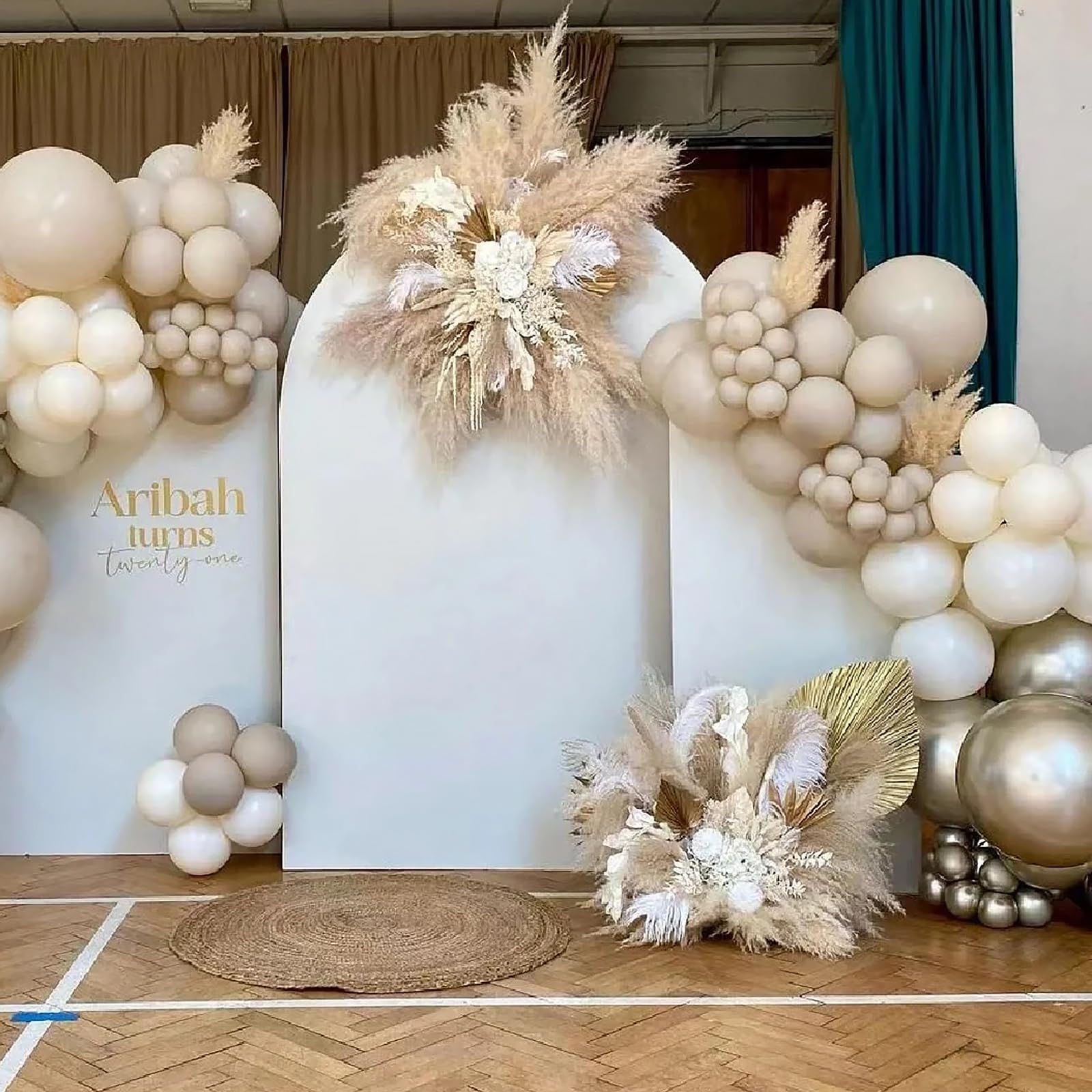 Sand White Gold Balloon Arch Garland Kit 168Pack Beige White Gold Balloons for Wedding Bridal Baby Shower Birthday Decorations Neutral Party Supplies