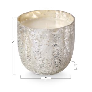 ILLUME Large Boxed Crackle Glass Candle, Balsam & Cedar