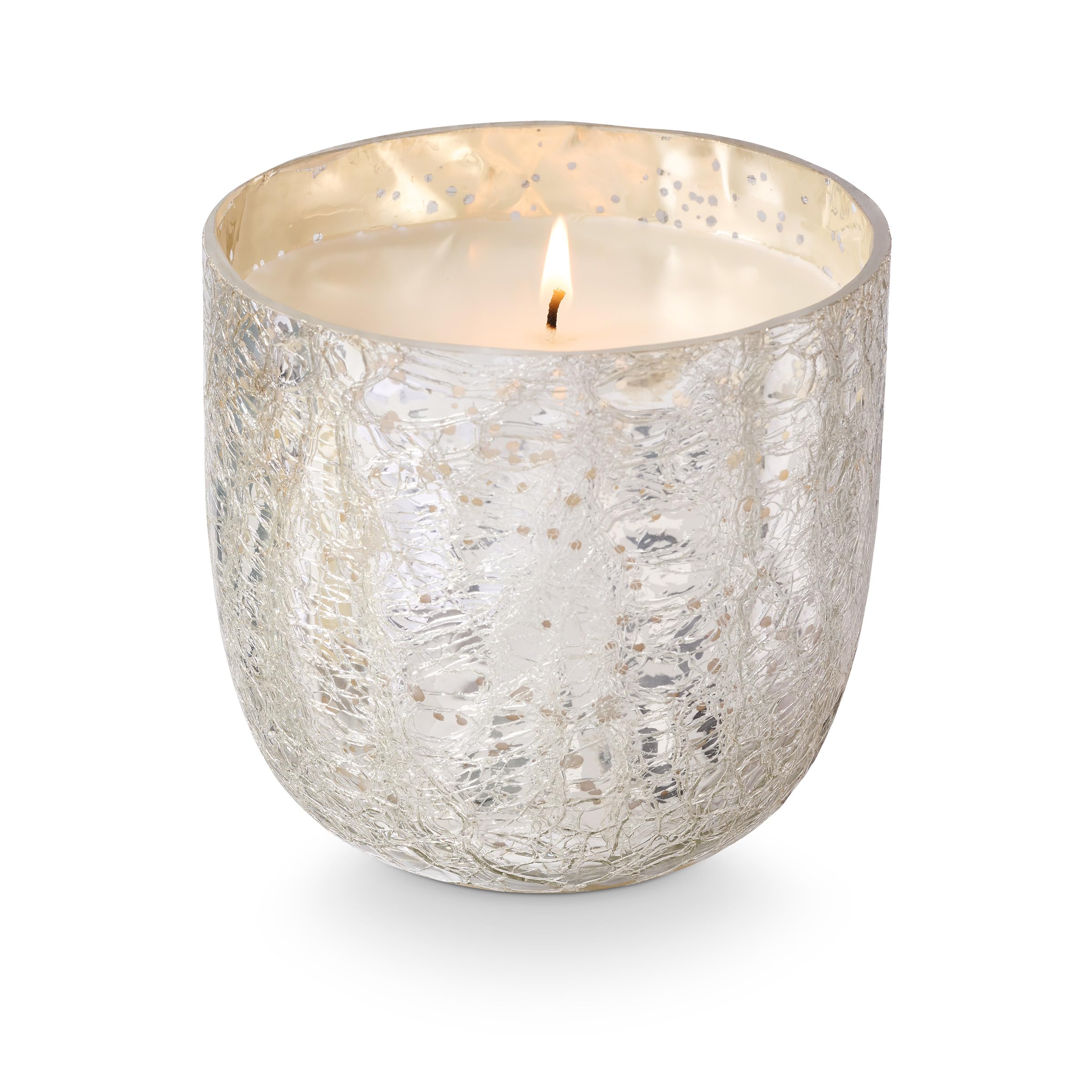 ILLUME Large Boxed Crackle Glass Candle, Balsam & Cedar