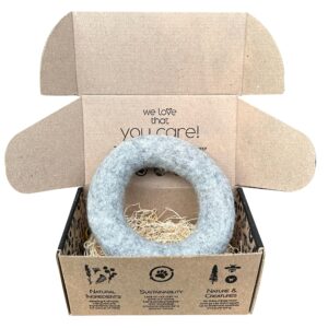 Creature ECO Organic Wool Ring Dog Toys for Moderate Chewers - Eco-Friendly Puppy Toys for Interactive Play - Natural Non Toxic Fetch Toy, Safe for Your Pet & The Planet - 1 Pack