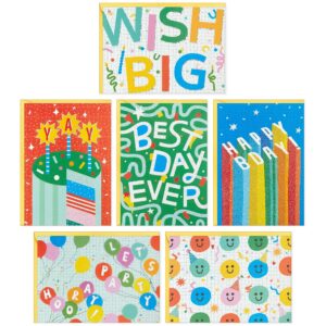 hallmark assorted kids birthday cards (24 blank cards with envelopes) wish big, best day ever