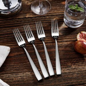 KEAWELL Premium 4-Piece Louis Dinner Fork, 18/10 Stainless Steel, Set of 4, Fine Fork Set with Squared Edge, Dishwasher Safe (8.3 inches)