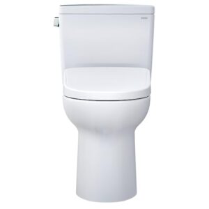 TOTO Drake WASHLET+ Two-Piece Elongated 1.6 GPF Universal Height TORNADO FLUSH Toilet and S7 Contemporary Bidet Seat with Auto Flush, Cotton White - MW7764726CSFGA#01