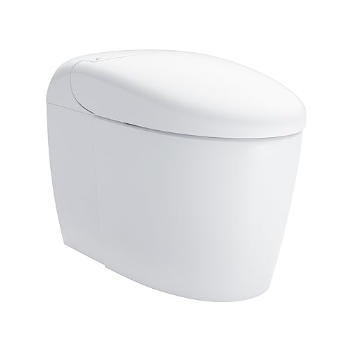 TOTO NEOREST® RS Dual Flush 1.0 or 0.8 GPF Toilet with Intergeated Bidet Seat and EWATER+, Cotton White - MS8341CUMFG#01