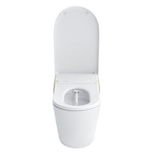 TOTO Neorest LS Dual Flush 1.0 or 0.8 GF Integrated Bidet Toilet, Cotton White with Nickel Trim - MS8732CUMFG#01N