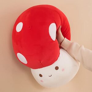 Alwoligag Cute Mushroom Plush Toy, Mushroom Stuffed Animal Throw Pillow Gift for Kids Adult 9 inch, Stuffed Mushroom Home Decor.