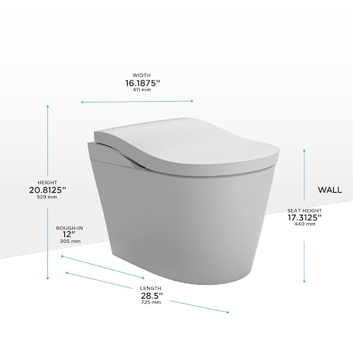 TOTO® Neorest® LS Dual Flush 1.0 or 0.8 GF Integrated Bidet Toilet, Cotton White with Black Trim - MS8732CUMFG#01B