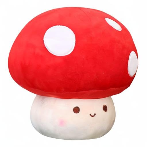 Alwoligag Cute Mushroom Plush Toy, Mushroom Stuffed Animal Throw Pillow Gift for Kids Adult 9 inch, Stuffed Mushroom Home Decor.