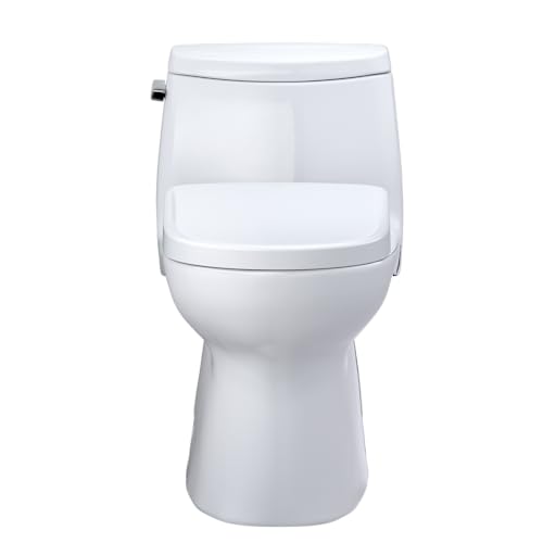 TOTO WASHLET+ Carlyle II One-Piece Elongated 1.28 GPF Toilet with Auto Flush WASHLET+ S7A Contemporary Bidet Seat, Cotton White - MW6144736CEFGA#01