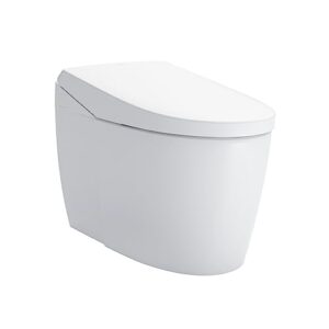 toto neorest® as dual flush 1.0 or 0.8 gpf toilet with intergeated bidet seat and ewater+, cotton white - ms8551cumfg#01