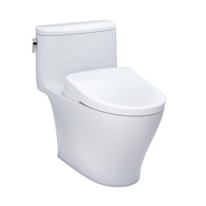 toto® washlet®+ nexus® 1g® one-piece elongated 1.0 gpf toilet with s7a contemporary bidet seat, cotton white - mw6424736cufg#01