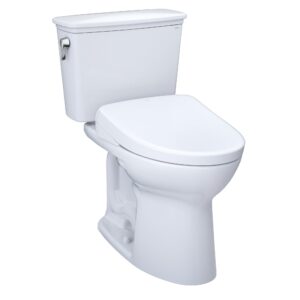 toto drake transitional washlet+ two-piece elongated 1.28 gpf universal height tornado flush toilet with s7 contemporary bidet seat, cotton white - mw7864726cefg.10#01