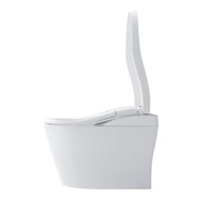 TOTO® Neorest® LS Dual Flush 1.0 or 0.8 GF Integrated Bidet Toilet, Cotton White with Silver Trim - MS8732CUMFG#01S