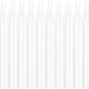 4 Inch White Taper Candle for Home Decor，20 Pack Unscented, Smokeless & Dripless Candle Stick, 1.5 Hour Burning Time for Party, Wedding, Dinner and More