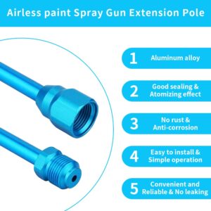 Spray freely Airless Spray Gun Guide Accessories Tool, Paint Accessories Extension Part, Suitable for All Airless Paint Sprayers 7/8 inch, with 517 Tip and 30-inch Extension Pole. (30-inch)