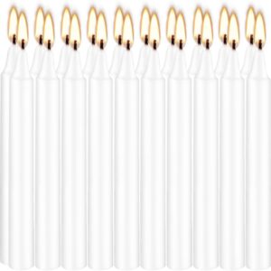 4 Inch White Taper Candle for Home Decor，20 Pack Unscented, Smokeless & Dripless Candle Stick, 1.5 Hour Burning Time for Party, Wedding, Dinner and More